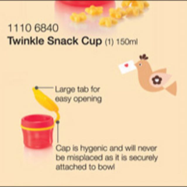 Tupperware Twinkle Snack Cup, Babies & Kids, Nursing & Feeding, Weaning ...