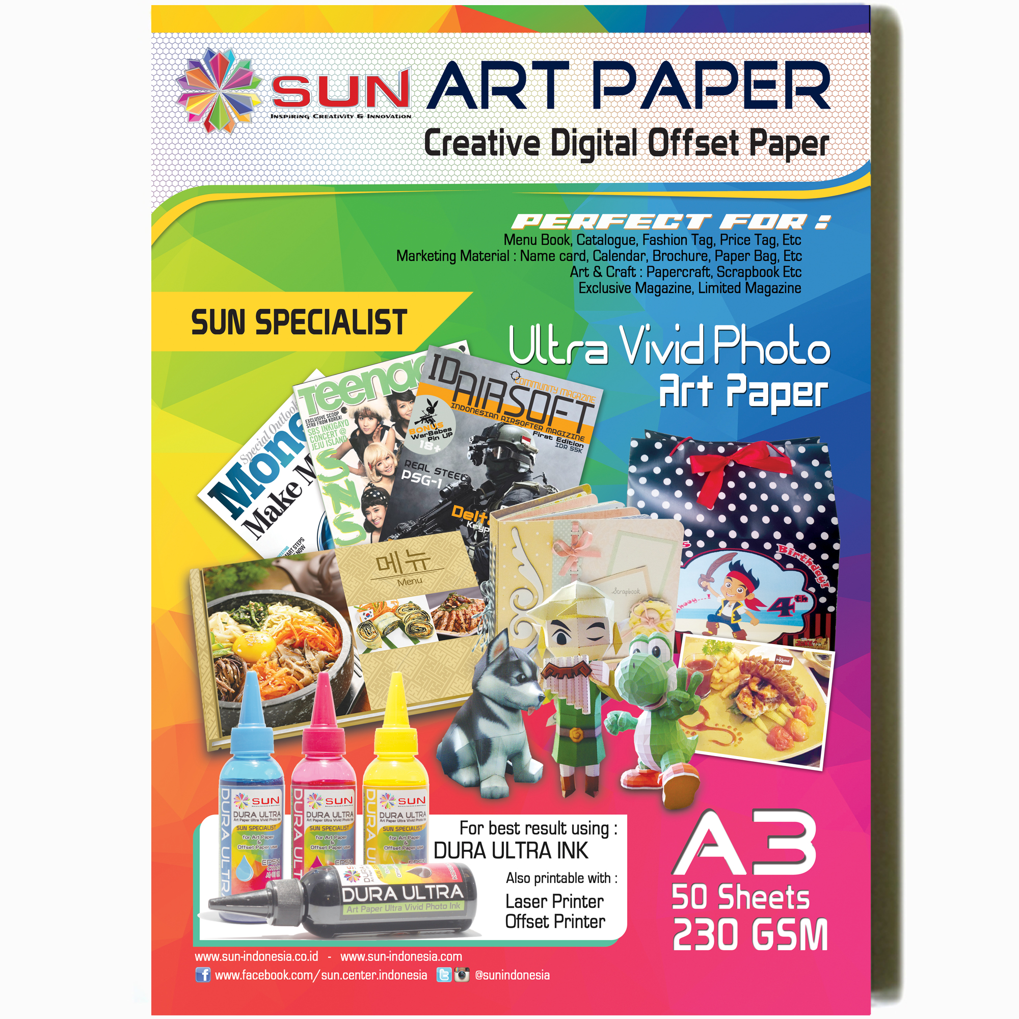 Kertas Art Paper SUN ART PAPER 260 GSM A3 50 Lembar Kertas Print Kertas Art Paper SUN ART PAPER 260 GSM A3 50 Lembar Kertas Print