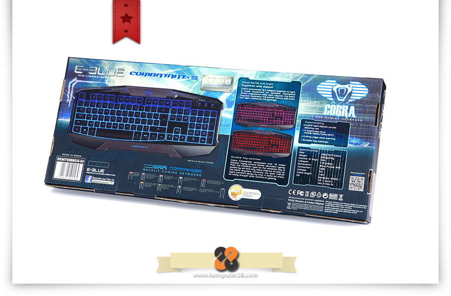 E-Blue Cobra Commander Combatant S Backlit Pro Gaming Keyboard #Keyboa ...
