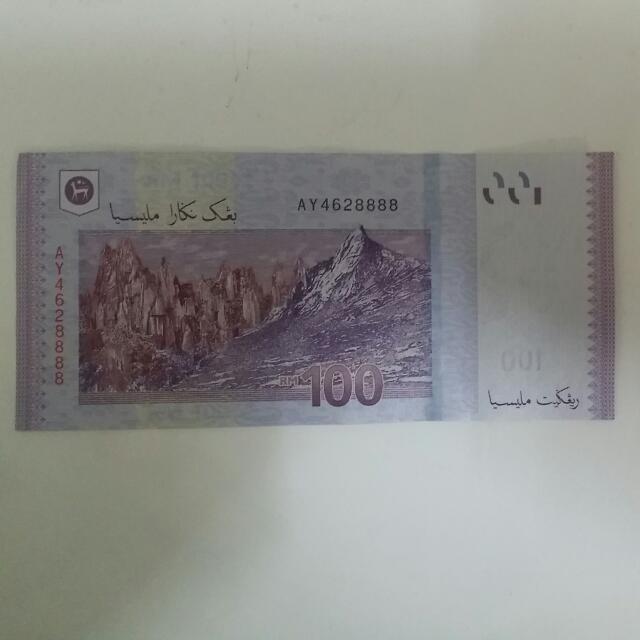 RM100 Lucky Number Note 8888, Hobbies & Toys, Collectibles ...
