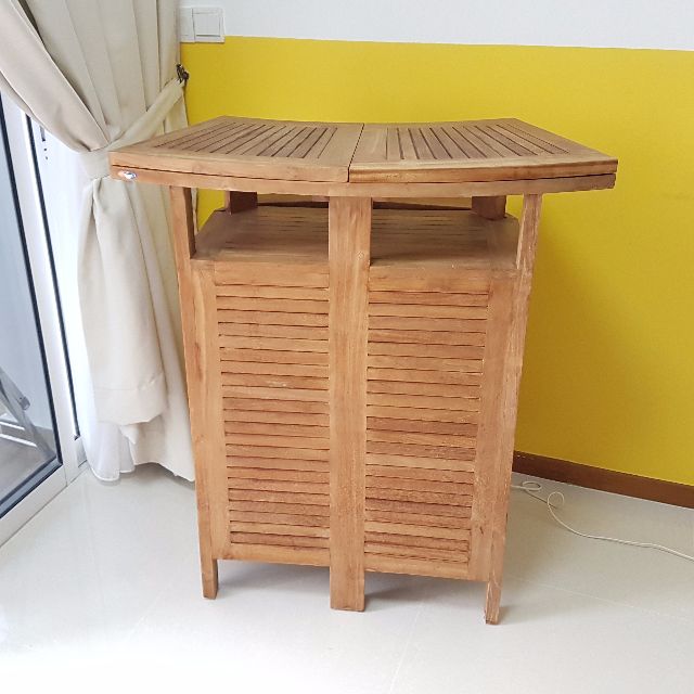 CNY PRICE REDUCTION! Foldable/Extendable Bar Table (from SCANTEAK ...