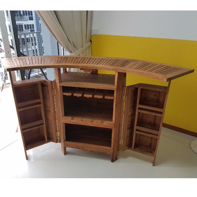 CNY PRICE REDUCTION! Foldable/Extendable Bar Table (from SCANTEAK ...