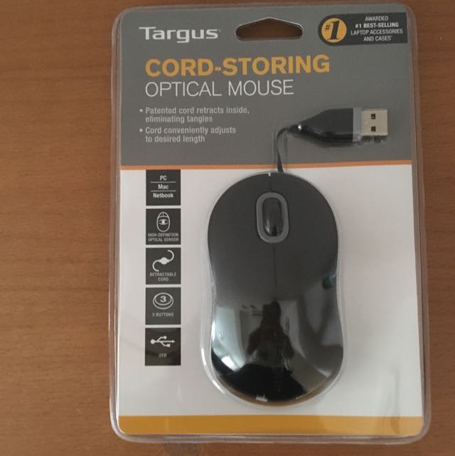 Targus retractable wired Optical Mouse, Computers & Tech, Parts ...