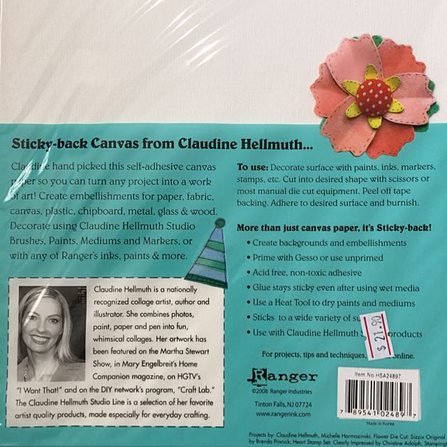 Claidine Hellmuth Studio Sticky Back Canvas, Hobbies & Toys, Stationery ...