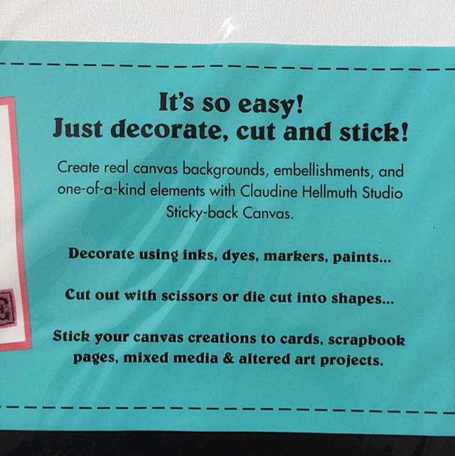 Claidine Hellmuth Studio Sticky Back Canvas, Hobbies & Toys, Stationery ...