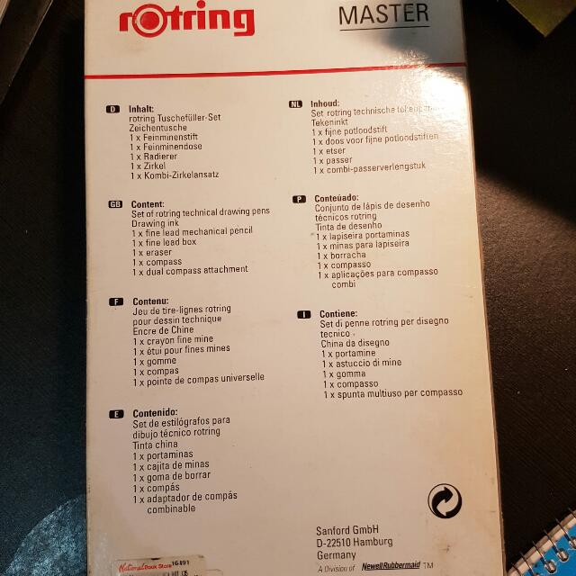 Rotring Technical Drawing Pen Master Set W/o .5 Tp, Hobbies & Toys ...