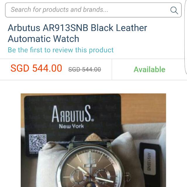 NEW Arbutus Automatic Watch AR913SNB with Warranty UP $550, Luxury ...