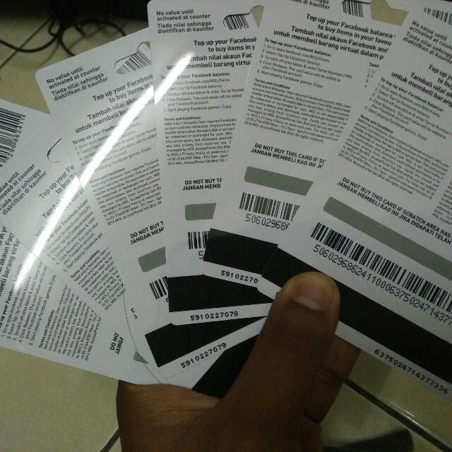 Facebook Game Card, Video Gaming, Gaming Accessories, Game Gift Cards ...