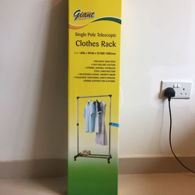 Giant Single Pole Telescopic Clothes Rack, Furniture & Home Living ...