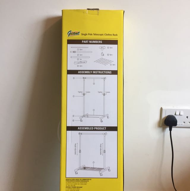 Giant Single Pole Telescopic Clothes Rack, Furniture & Home Living ...