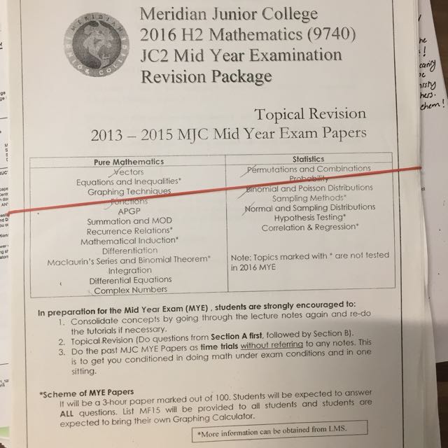 h2 math topical revision package, Hobbies & Toys, Books & Magazines ...