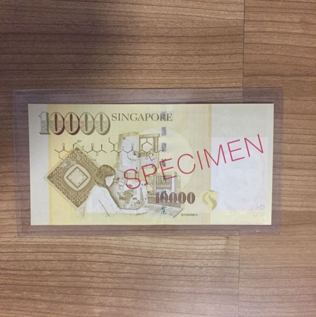 Rare Portrait S$10,000 Specimen Note, Hobbies & Toys, Memorabilia ...