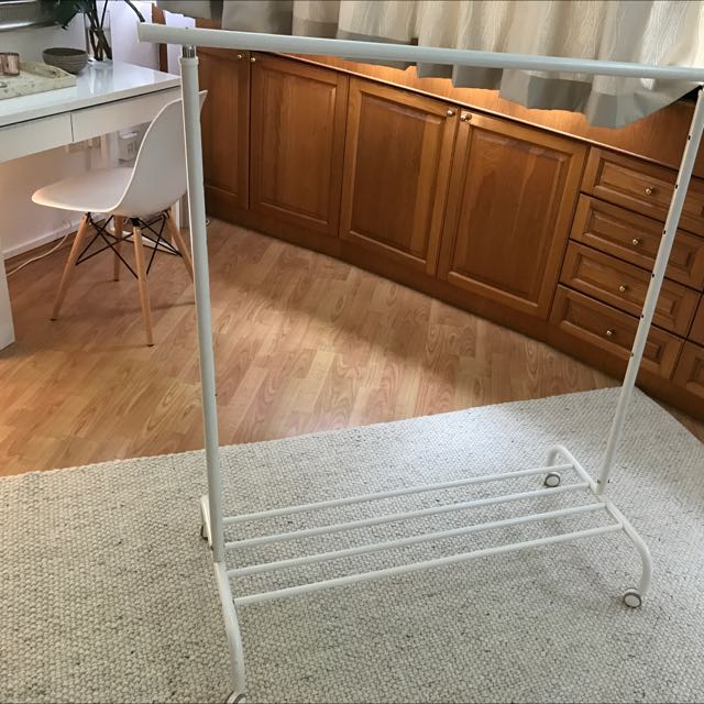 White Clothes Rack, Furniture & Home Living, Furniture, Shelves ...