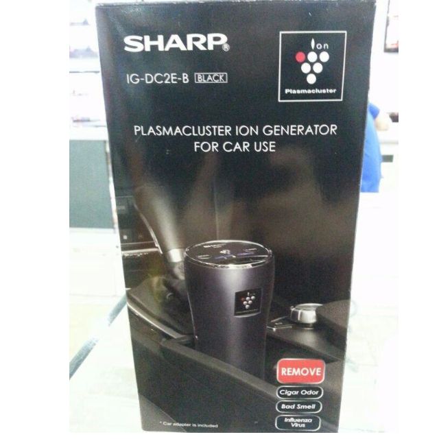 [New} Sharp IGDC2EB Plasmacluster Car Use Ion Generator (Black), TV ...