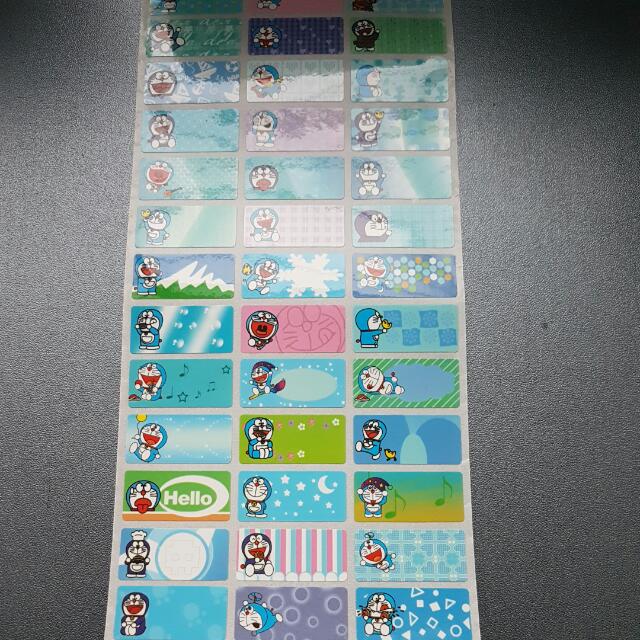 Doraemon Name Stickers For School Textbooks, Hobbies & Toys, Books ...