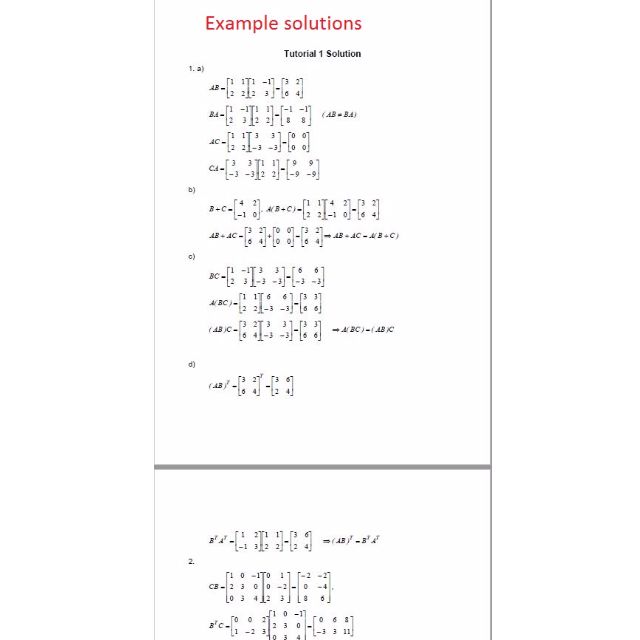MA2006 Engineering Math: Soft/Hard Copy of all lectures & Tutorials ...