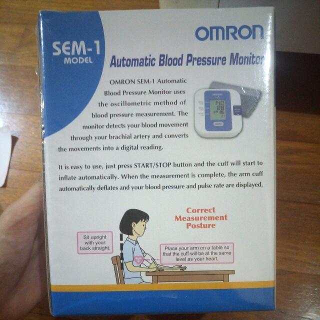 OMRON Automatic Blood Pressure Monitor SEM-1 Model, Bulletin Board ...