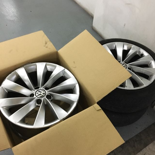 VW 18 Inch Original Rims, Car Accessories on Carousell