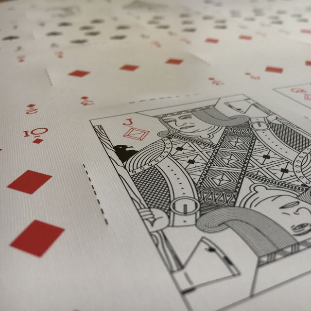 Play Card Uncut Sheet with Gold Back Design, Hobbies & Toys, Stationery ...