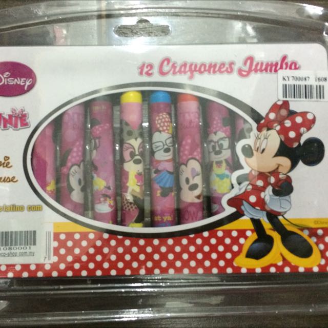 Disney Minnie Crayons, Hobbies & Toys, Stationery & Craft, Stationery ...