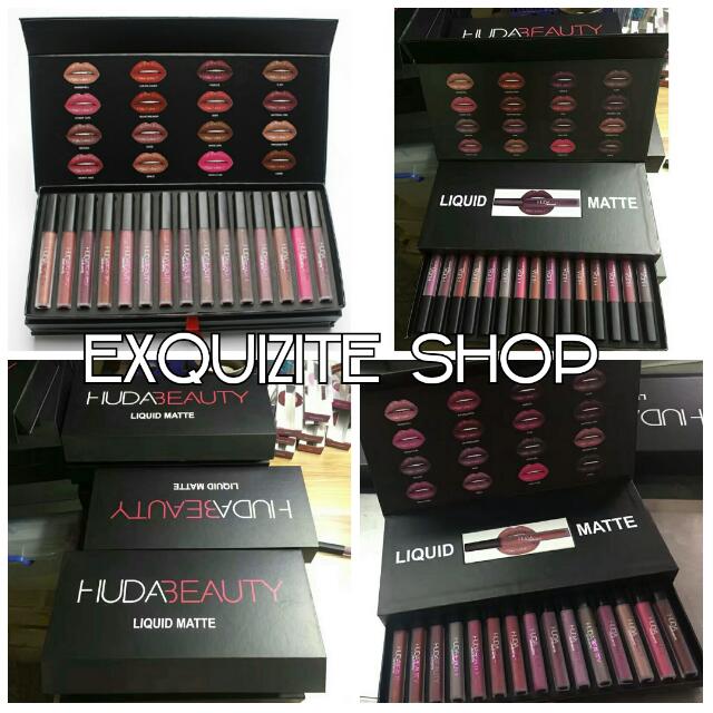 HUDA BEAUTY BOX 16 PCS MATTE LIPSTICK, Beauty & Personal Care, Face ...