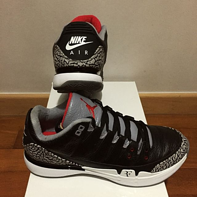 Jordan 3 BC Vapor Roger Federer, Men's Fashion, Activewear on Carousell