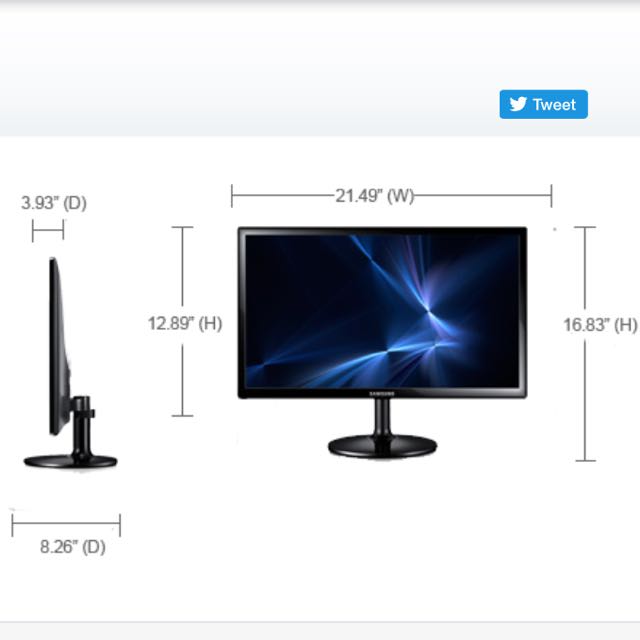 Samsung 23 Inch Monitor Screen LS23C350HS, Computers & Tech, Parts ...