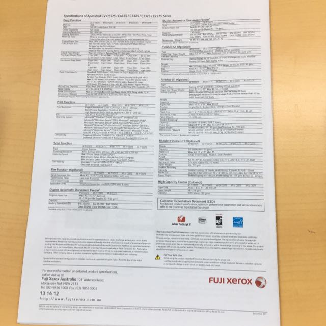 Fuji Xerox ApeosPort-IVC 3375 High Speed Color Copier, Computers & Tech, Printers, Scanners ...