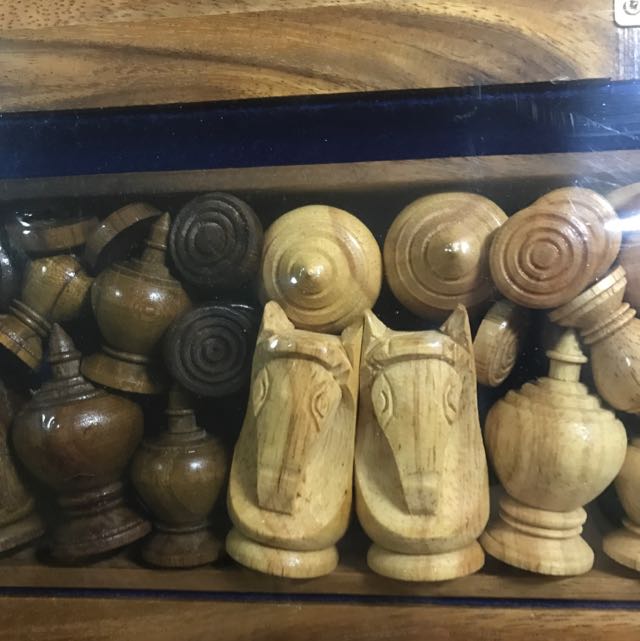 Hand Crafted Wooden Thai Chess Set, Hobbies & Toys, Toys & Games on ...