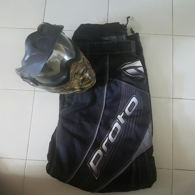 Paintball Proto Pants ( M Size ) And Proto Mask, Men's Fashion, Activewear on Carousell