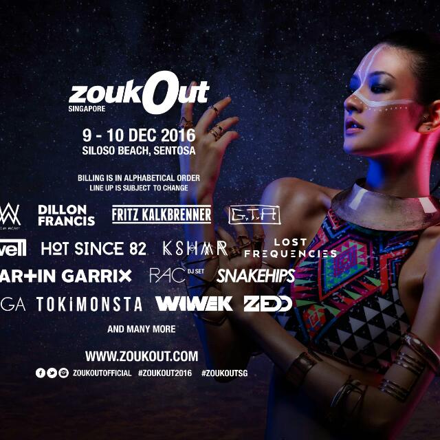 Zoukout Day 2 Ticket (10 Dec), Tickets & Vouchers, Local Attractions ...