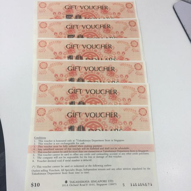 Takashimaya Voucher ($150) - PENDING, Tickets & Vouchers, Vouchers on ...