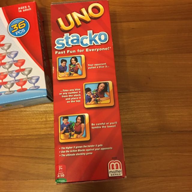 UNO Stacko Game With Free Stack Up Cups Game, Hobbies & Toys, Toys ...