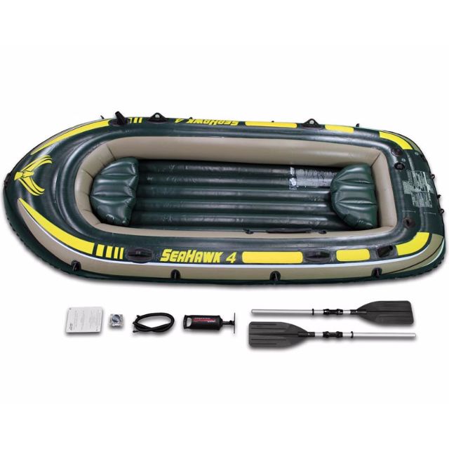 Inflatable Boat Intex Seahawk, Sports Equipment, Fishing on Carousell