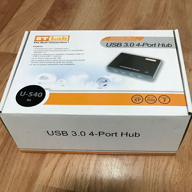 St LAB USB 3.0 4 Port Hub with Power Adapter, Computers & Tech, Parts ...