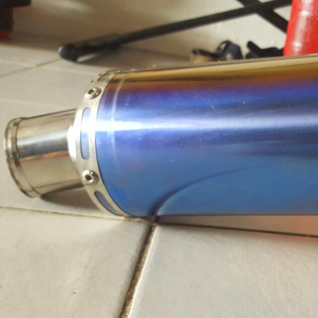 yoshimura cyclone exhaust(titanium blue) end can., Car Accessories on ...