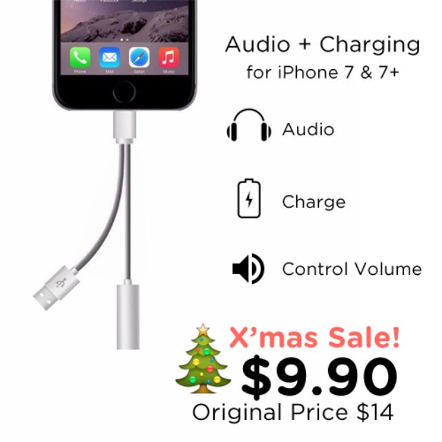 Dual Iphone 7/7 plus Lightning Audio Jack & USB adapter, Mobile Phones ...