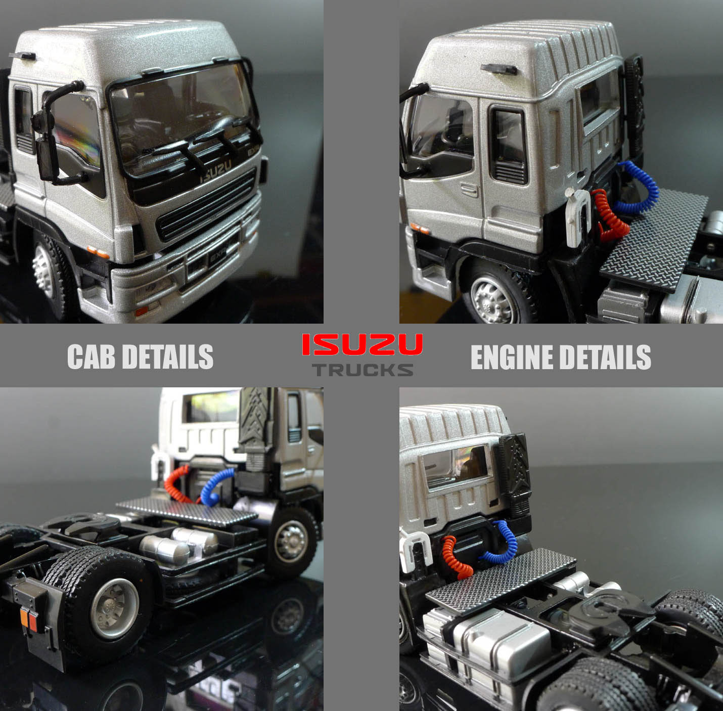 Brand new Isuzu 1:50 scale EXR 40ft Trailer Truck Diecast construction ...
