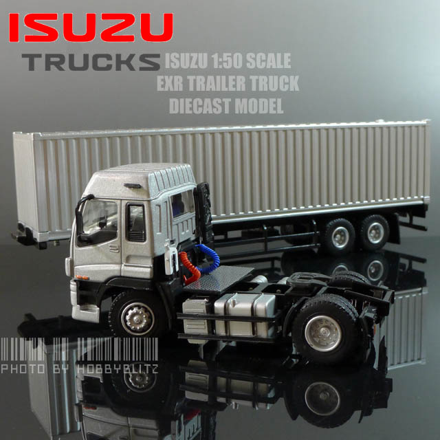 Brand new Isuzu 1:50 scale EXR 40ft Trailer Truck Diecast construction ...
