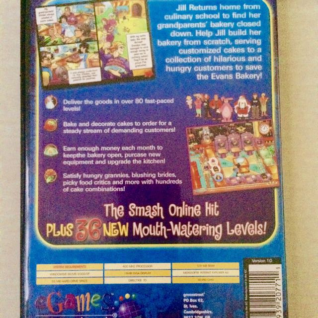 ORIGINAL PC CD GAME Cake Mania Deluxe 84 Levels eGames, Video Game ...