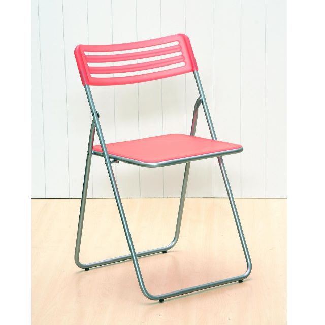 Transparent Pink Folding Chair, Furniture & Home Living, Furniture ...
