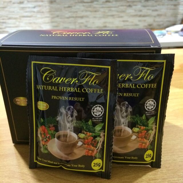 CAVERFLO Natural Herbal Coffee, Health & Nutrition, Health Supplements ...