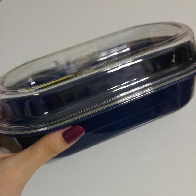 TUPPERWARE Blue Oval Container With Transparent Top X1, TV & Home ...