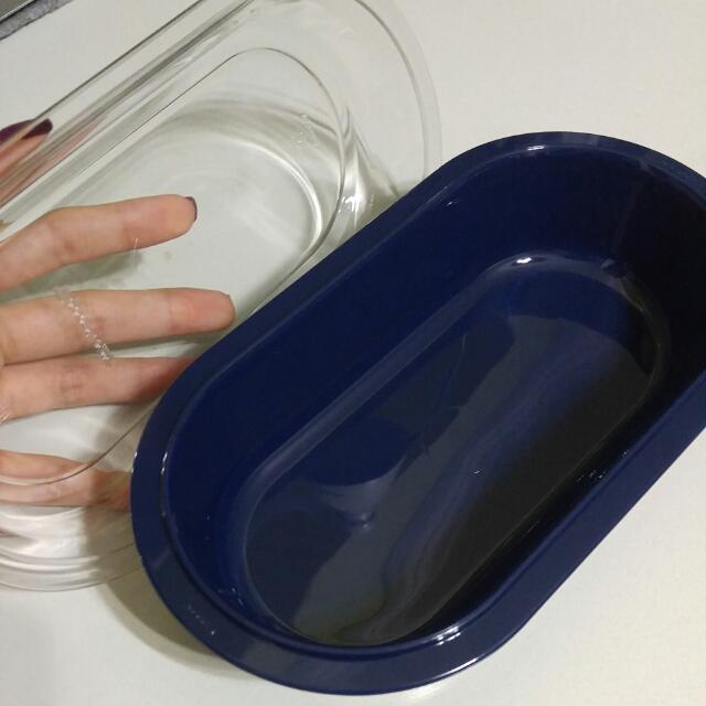 TUPPERWARE Blue Oval Container With Transparent Top X1, TV & Home ...