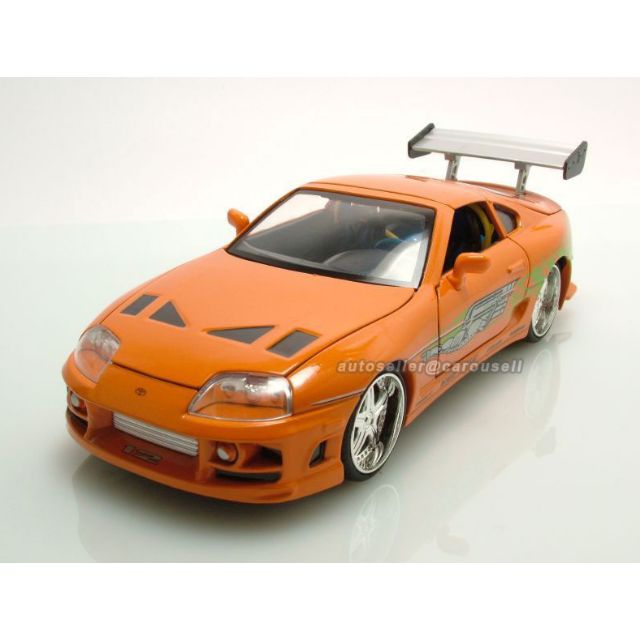 Brian's toyota Supra Orange 1/24 model car - Fast & Furious, Hobbies ...