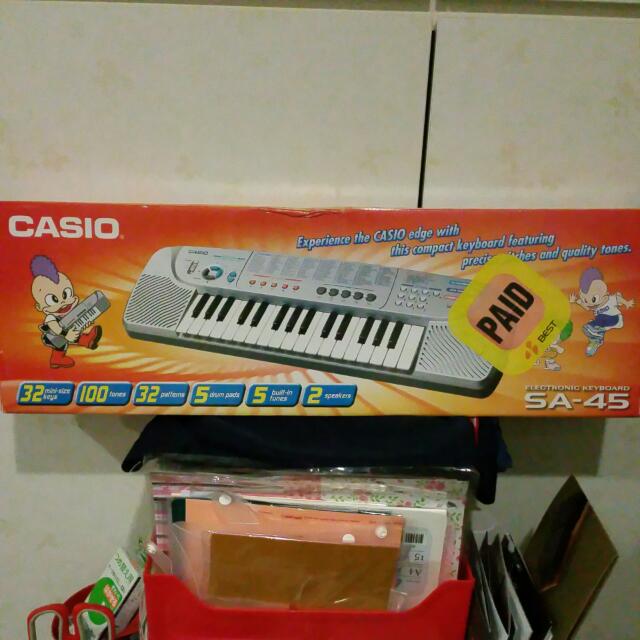 Casio SA-45 Electronic keyboard, Hobbies & Toys, Music & Media, Musical ...