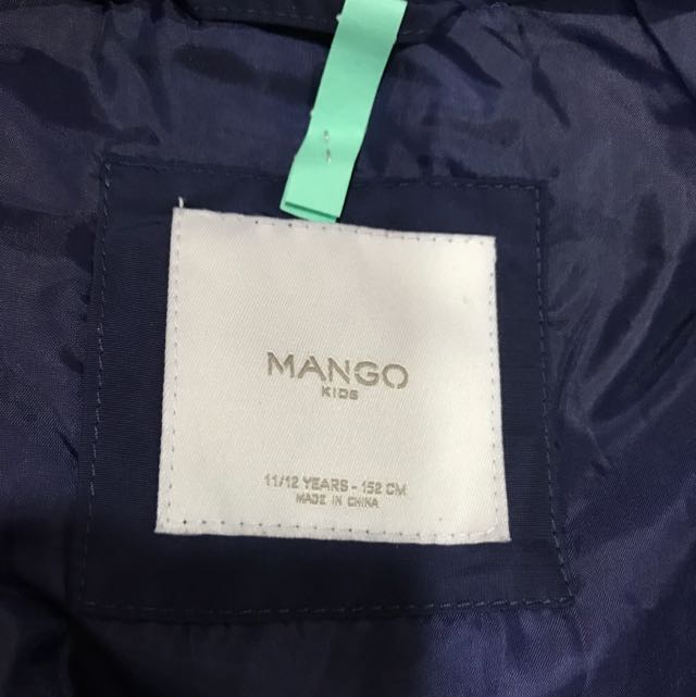 Mango Down Jacket(dark Blue), Babies & Kids, Babies & Kids Fashion on ...