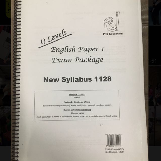 O Level English Paper 1 Exam Package, Hobbies & Toys, Books & Magazines ...