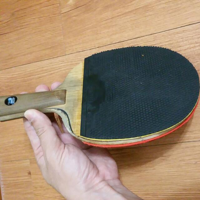Old Table Tennis Racket With Rubber (Penhold), Sports Equipment, Sports ...