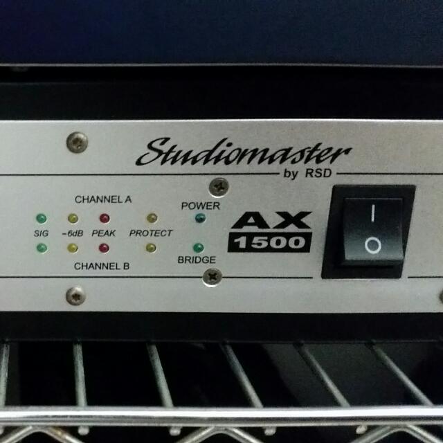 StudioMaster Pro Amplifier 900w Ax1500, Audio, Soundbars, Speakers & Amplifiers on Carousell